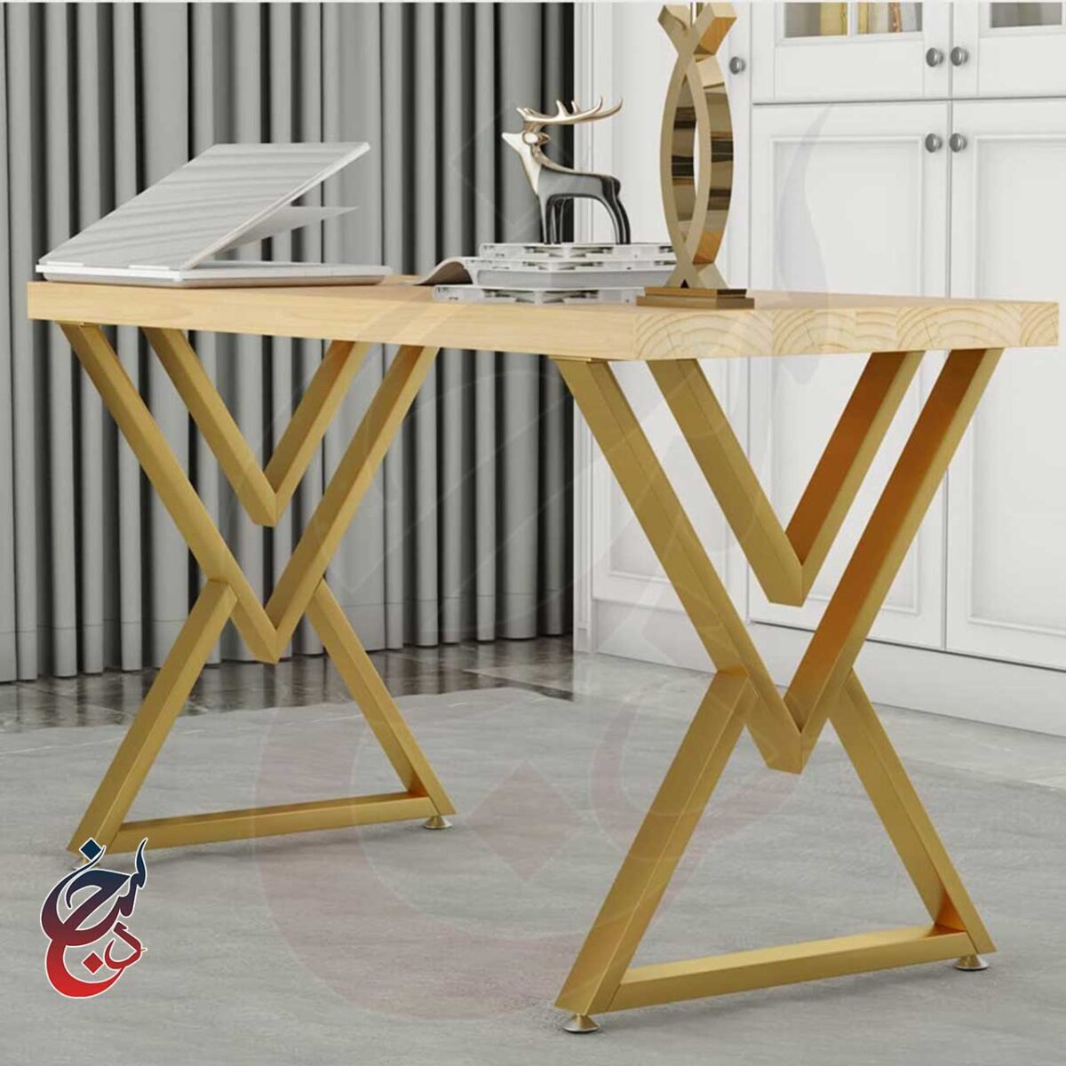میز اداری پایه فلزی طرح آرشان مدل de-1023 - سنجد چوب